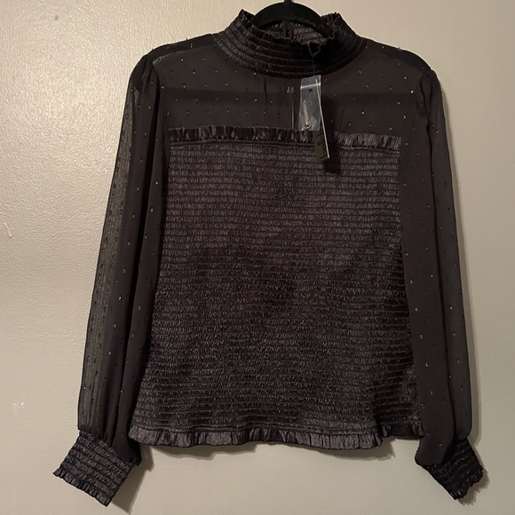 Belldini | Tops | Nwt Belldini Large Petite Womens Black Long Sheer ...